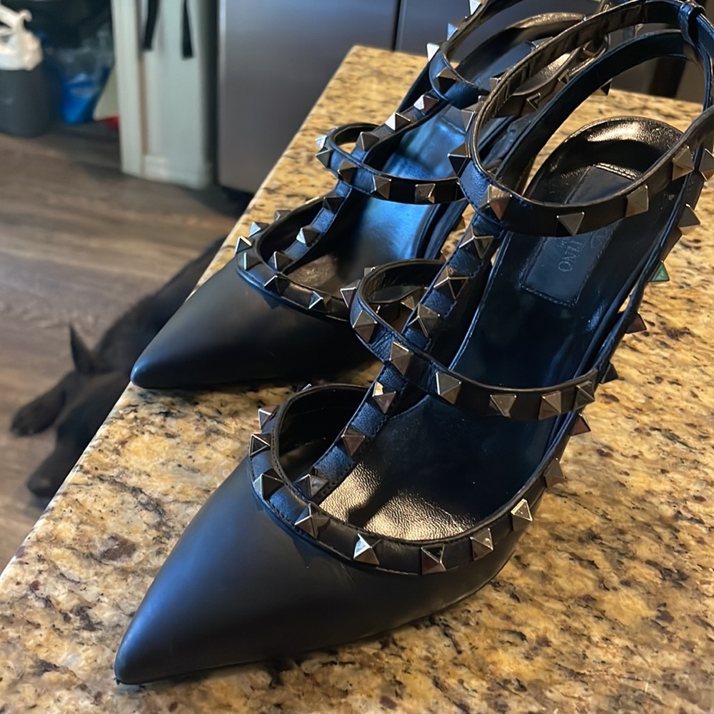 Valentino Black Studded Heels - Gem